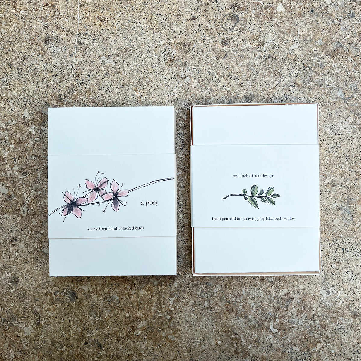 Set of ten hand-coloured 'Posy' cards by Elizabeth Willow – Bluecoat ...