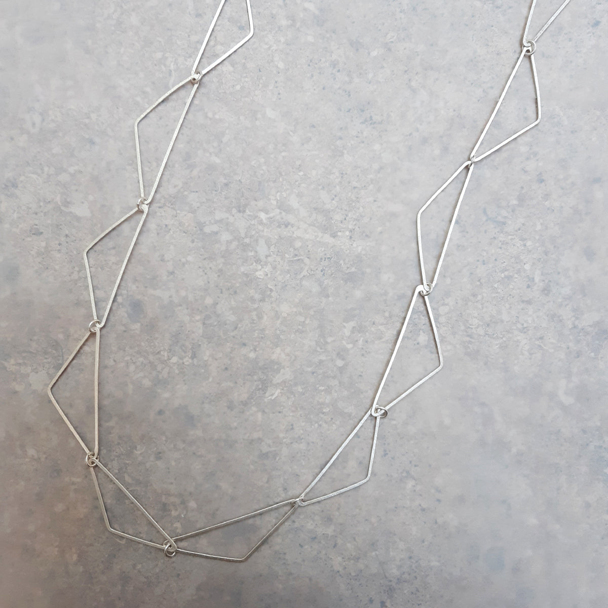 Long Triangle Chain Necklace by Jessica Briggs – Bluecoat Display Centre