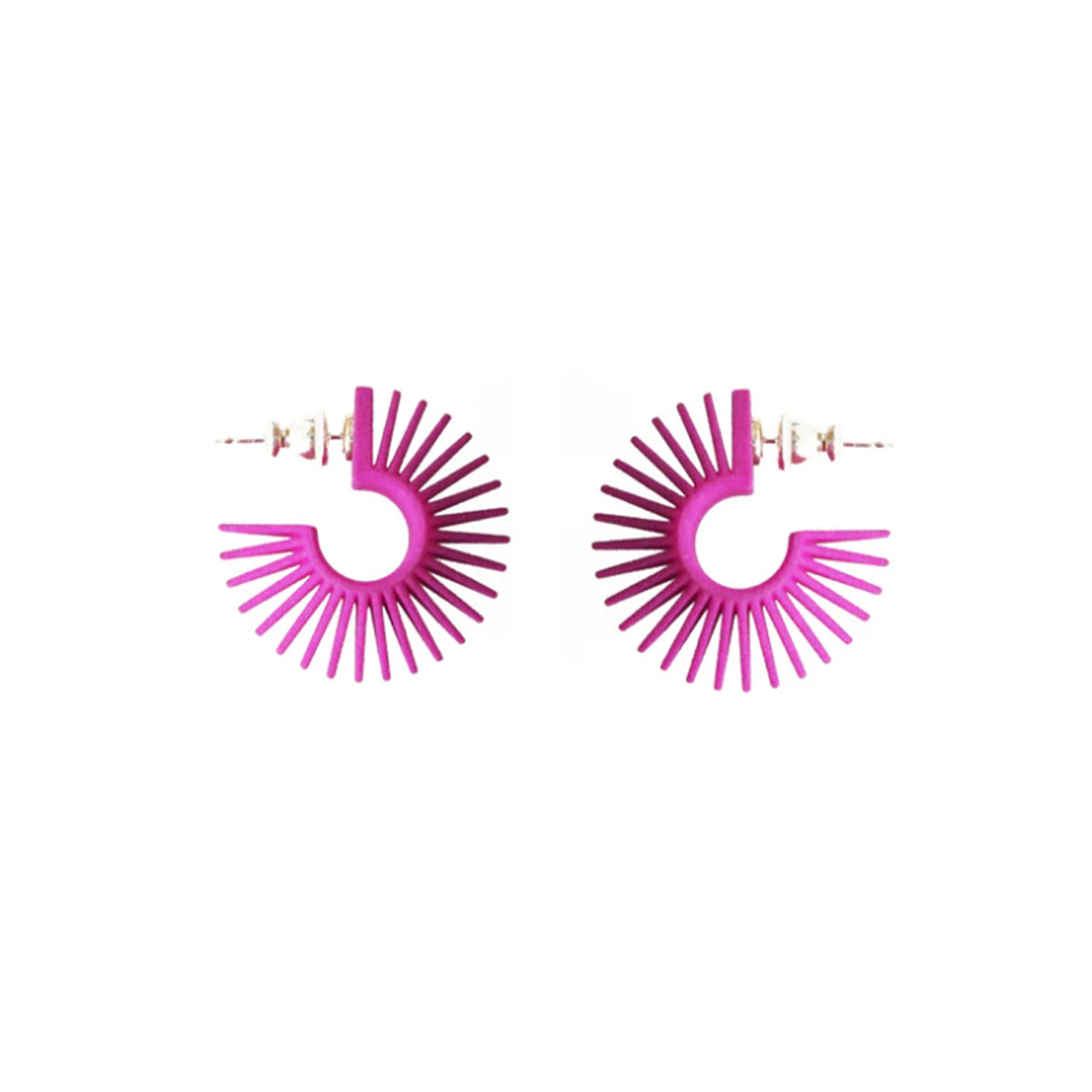 Mini Pink Hoop Earrings 3D printed nylon by Lynne MacLachlan – Bluecoat ...