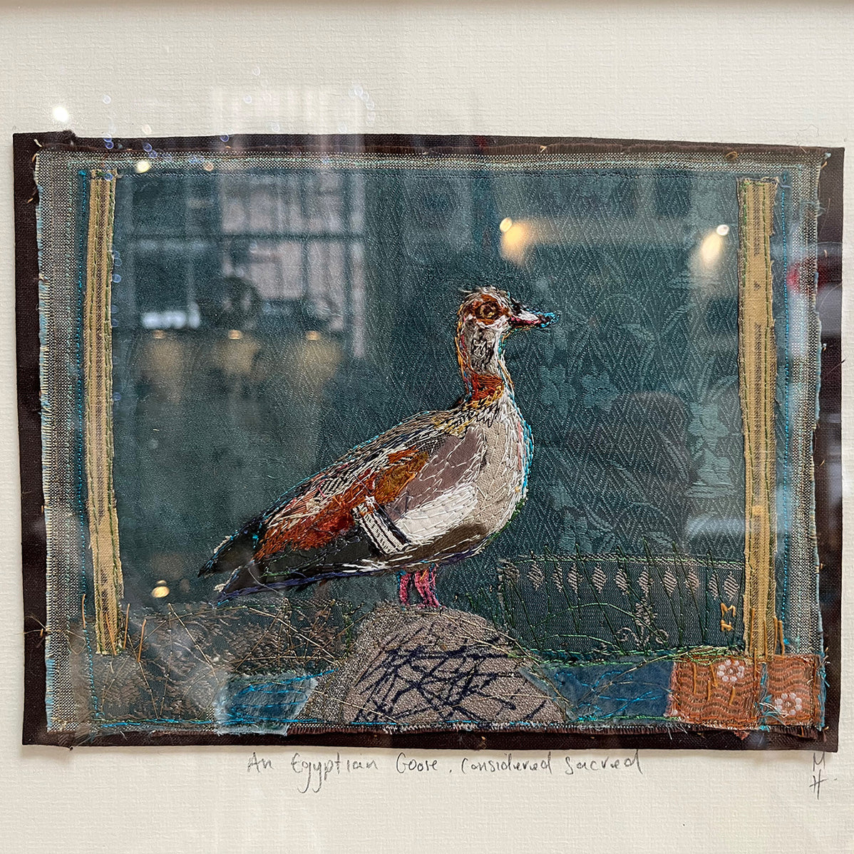 Machine & Hand Embroidery Textile Art 'Egyptian Goose' by Michelle Hol ...