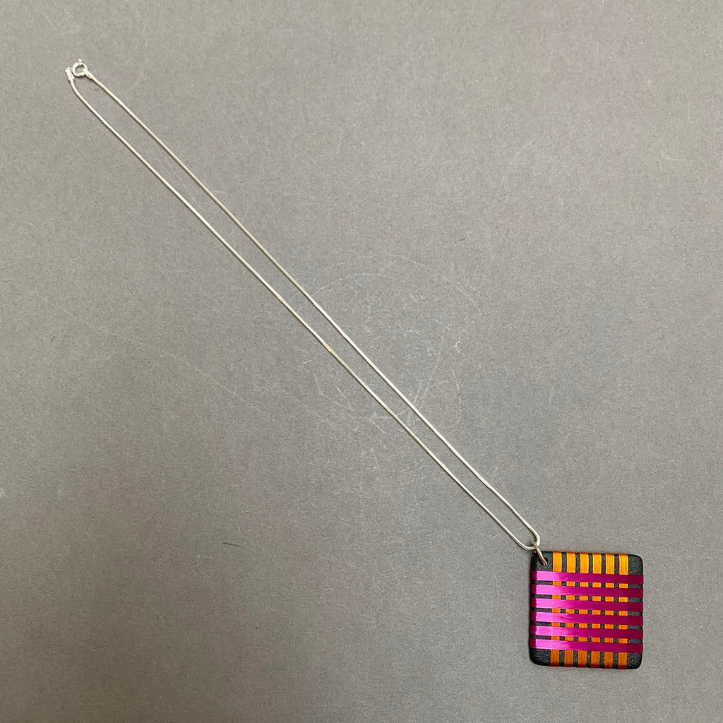 Wire Wrapped Porcelain Square Pendant by Tracey Birchwood – Bluecoat Display Centre